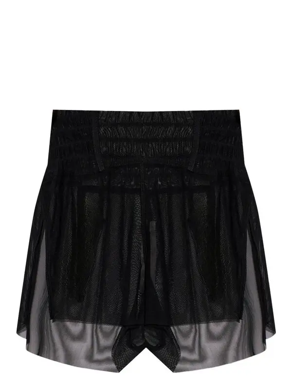 Rick Owens High-waisted Transparent Shorts - Black