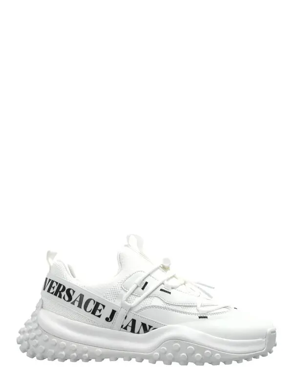 Versace Sports Shoes With Printed Logo - White