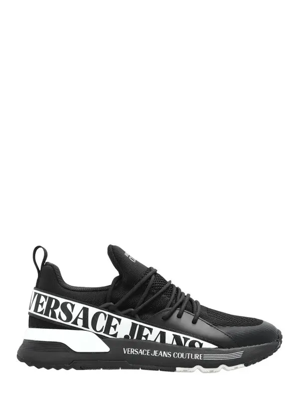 Versace Printed Logo Sports Shoes - Black