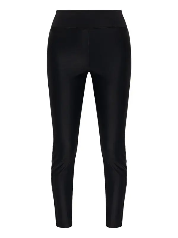 Versace Leggings With Side Stripes - Black
