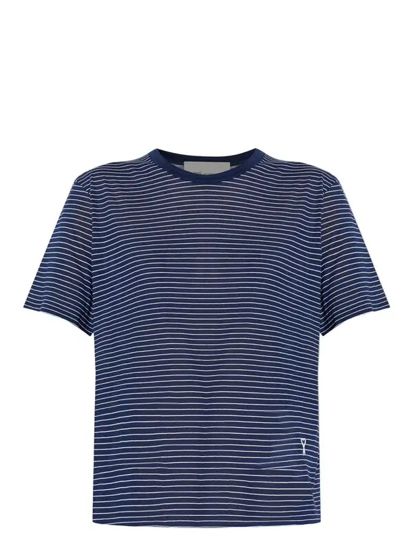 Ami Striped T-shirt - Navy Blue