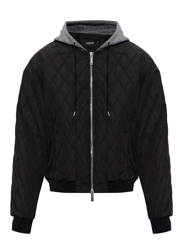 Dsquared2 Quilted Bomber Jacket - Black