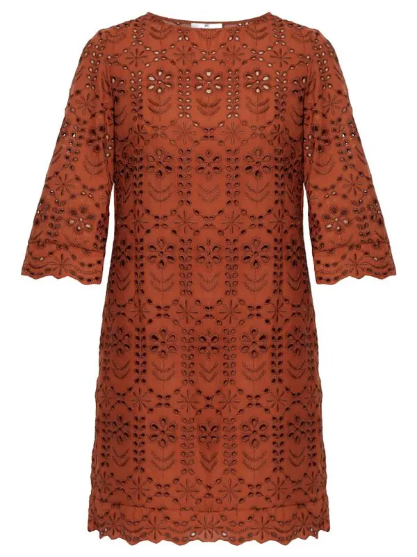 Paul Smith Lace A-line Mini Dress - Brown
