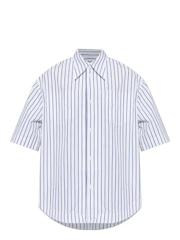 Ami Shirt With Stripe Pattern - White