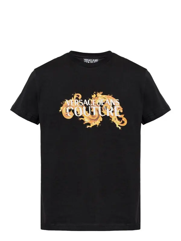 Versace T-shirt With Print - Black
