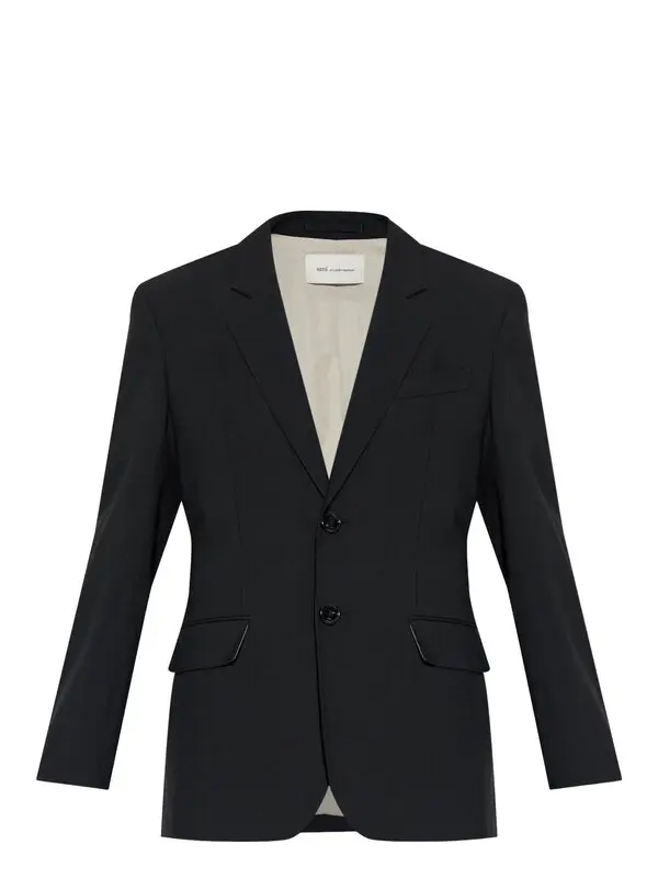 Ami Wool Blazer With Single Vent - Black