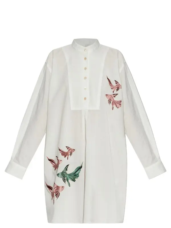 Paul Smith Dress With Colorful Embroidery - White