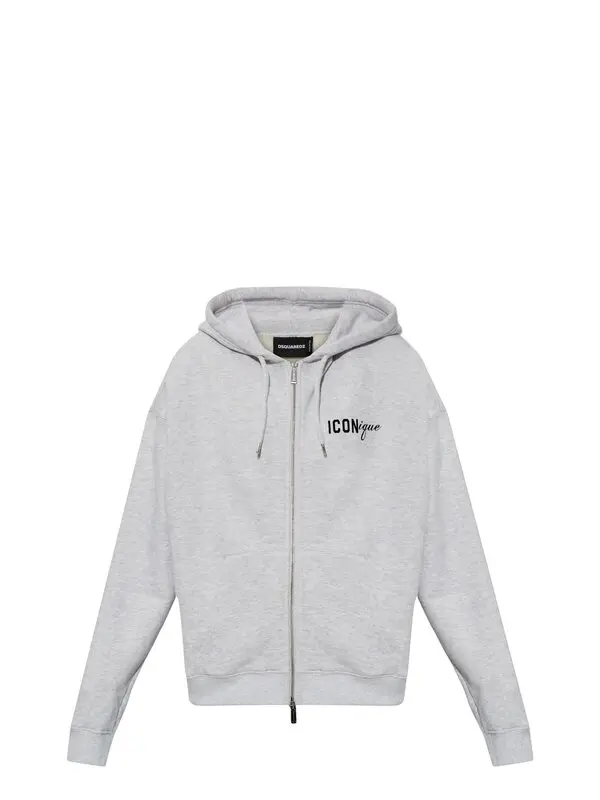 Dsquared2 Hooded Zip-up Sweatshirt - Grey