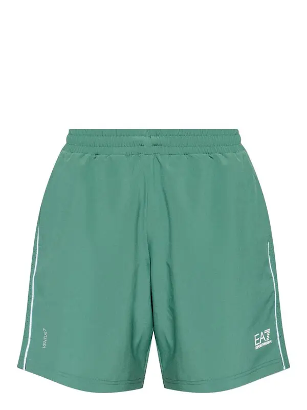 EA7 Shorts With Logo - Green
