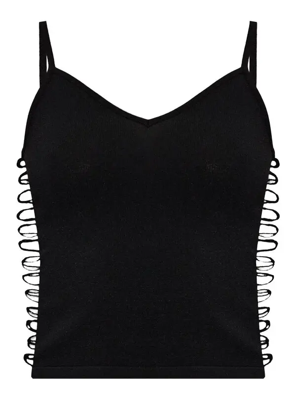 Dsquared2 Top With Decorative Side Cutouts - Black