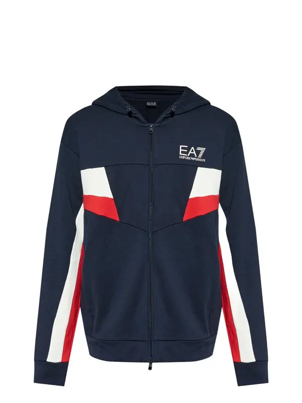 EA7 Full Zip Hoodie - Navy Blue