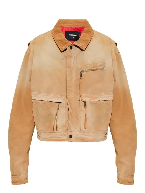 Dsquared2 Logo Denim Jacket - Brown