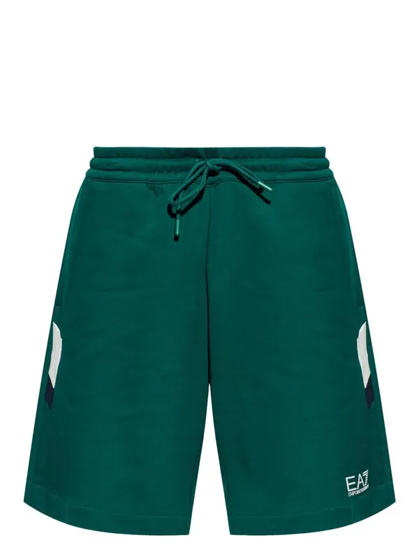 EA7 Sweat Shorts With Logo - Green