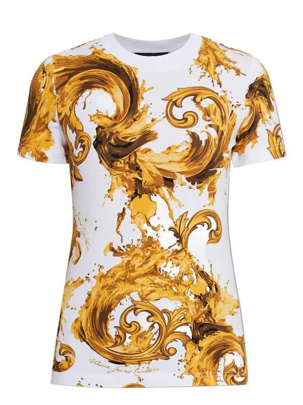 Versace Barocco-patterned T-shirt - White