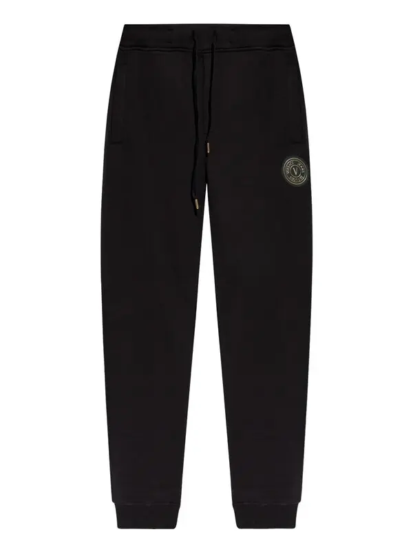 Versace Sweatpants With Logo Patch - Black