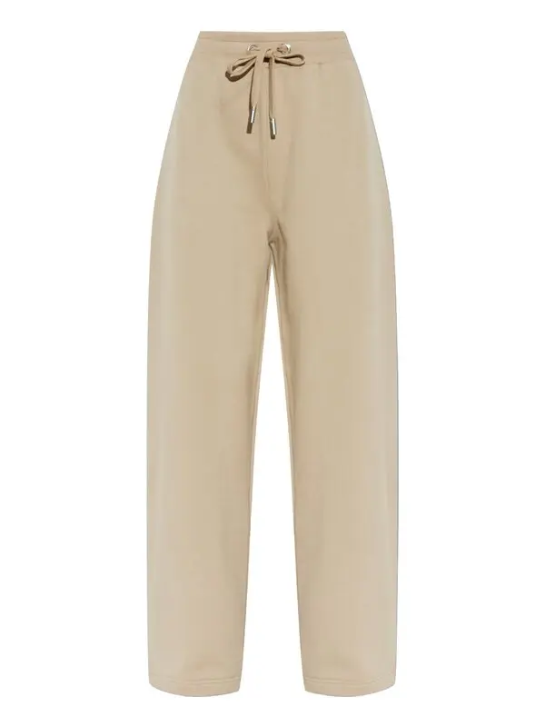 Ami Wide-leg Cotton Sweatpants - Brown