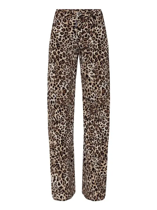 Dsquared2 Animal Print Wide Leg Trousers - Brown