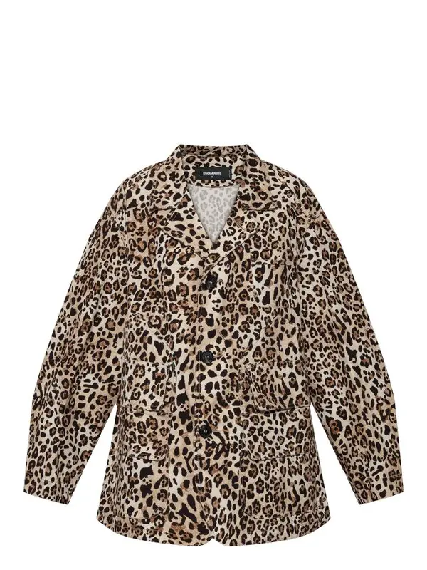 Dsquared2 Animal Print Blazer - Beige