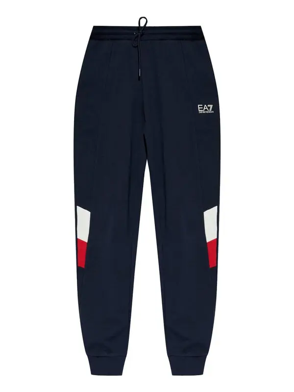 EA7 Sweatpants With Printed Logo - Navy Blue
