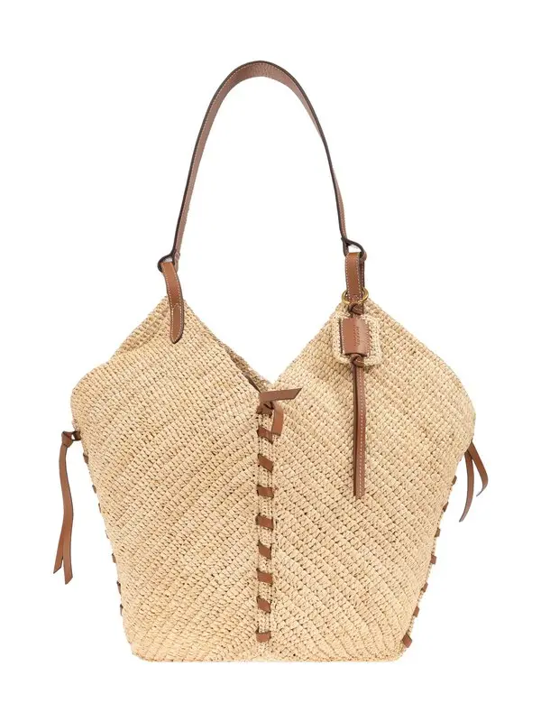 Isabel Marant Tampa Raffia Shoulder Bag - Beige