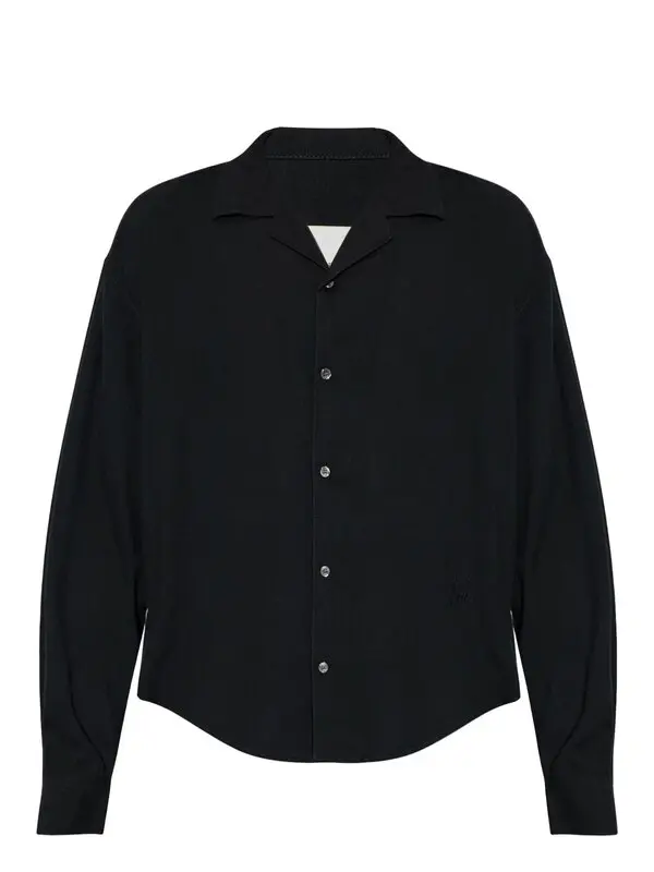 Ami Asymmetrical Cut Shirt - Black
