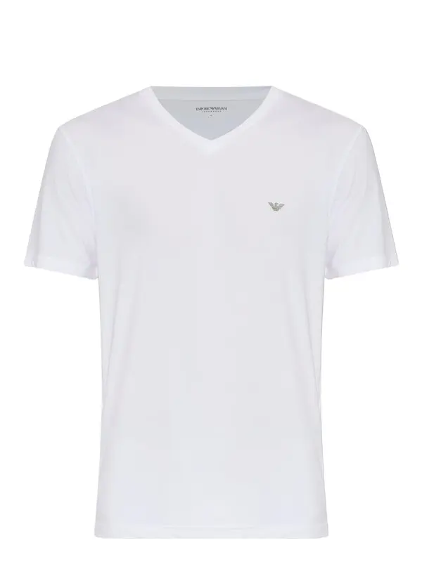 Emporio Armani Lingerie T-shirt With V-neckline - White