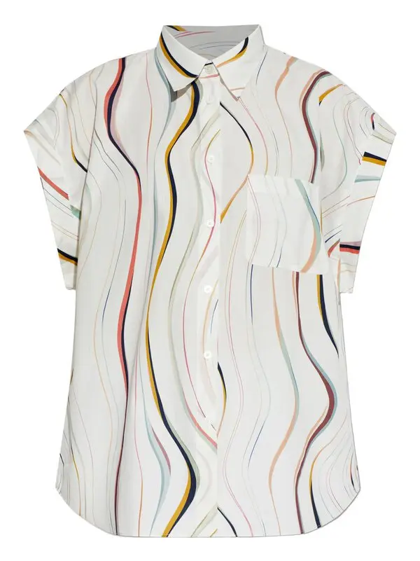 Paul Smith Oversized Sleeveless Button-down Shirt - White