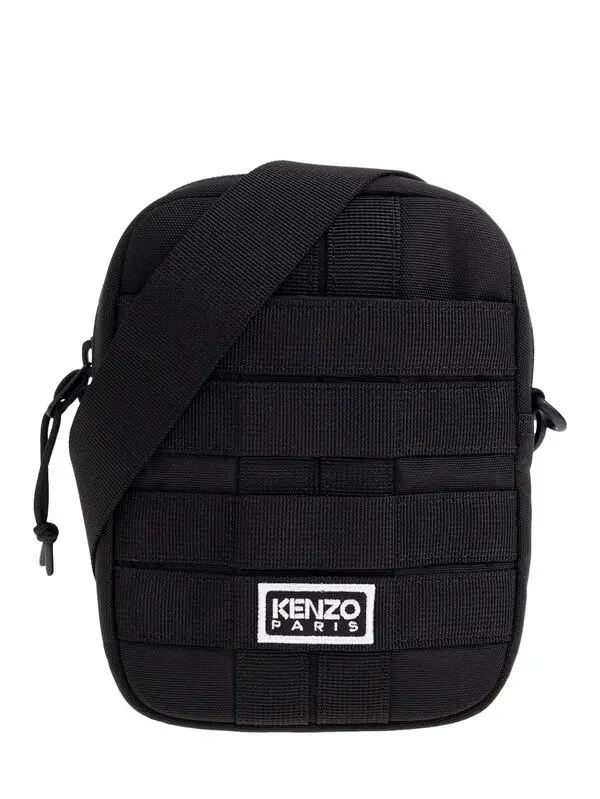 Kenzo Shoulder Bag With Logo - Black