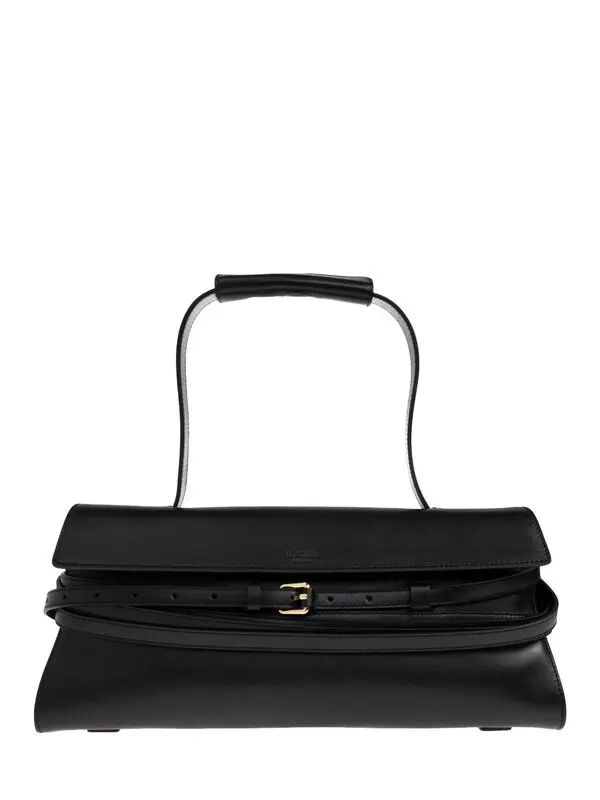 Moschino Shoulder Bag With Buckled Strap - Black