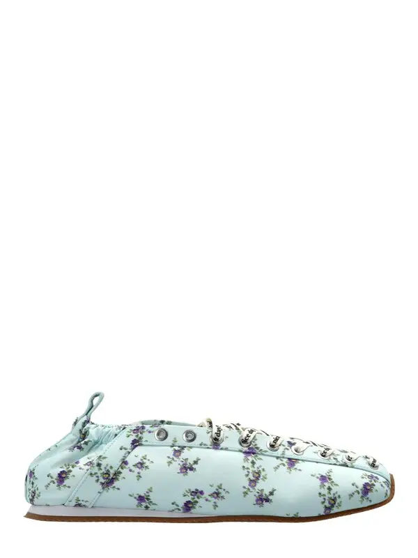 GANNI Floral Motif Sneakers - Light Blue