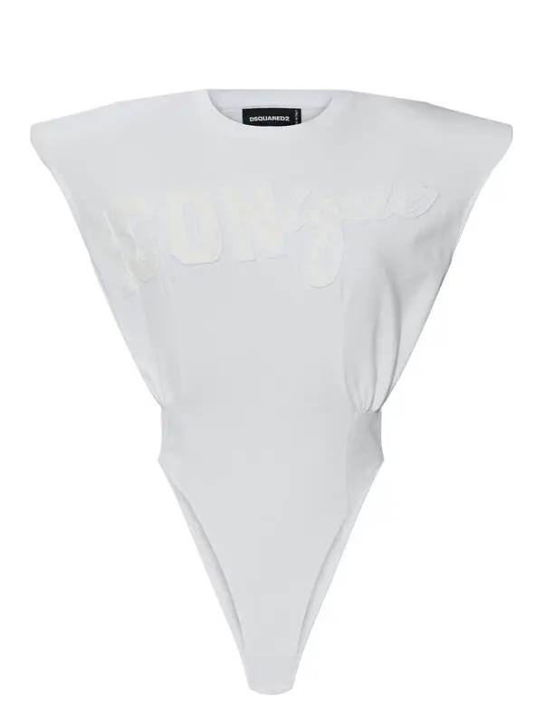 Dsquared2 Shoulder Pad Bodysuit - White