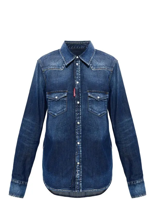 Dsquared2 Denim Shirt - Navy Blue