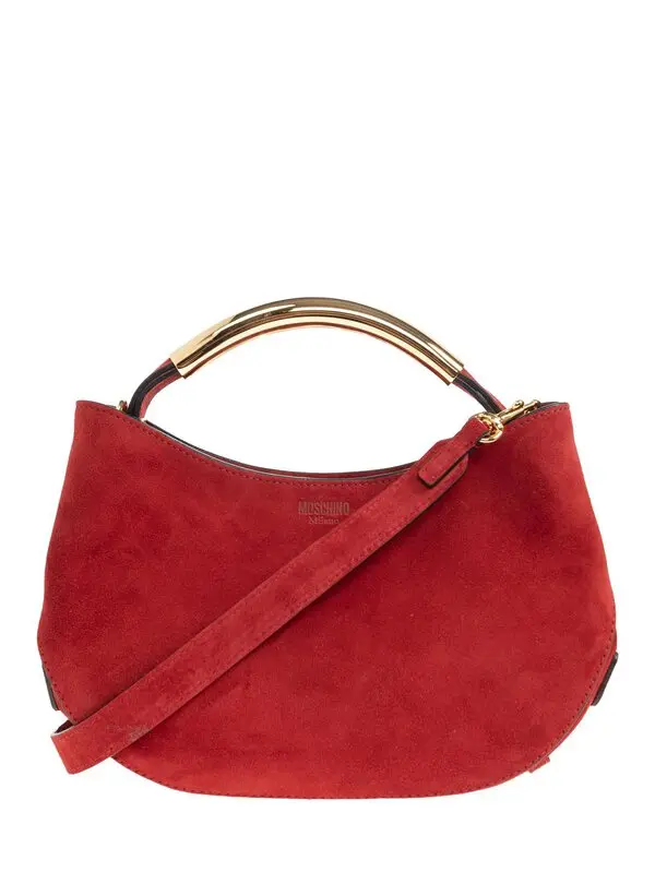 Moschino Suede Handbag - Red