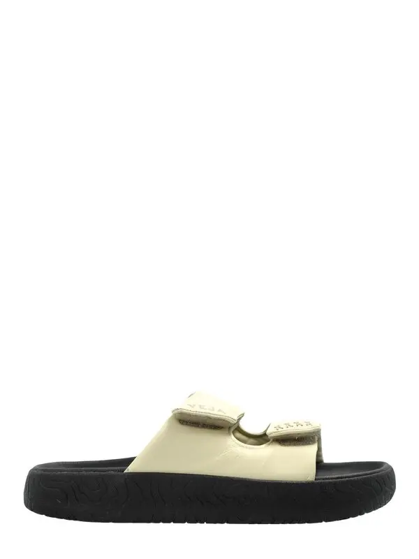 VEJA Etna Bold Leather Slides - Cream