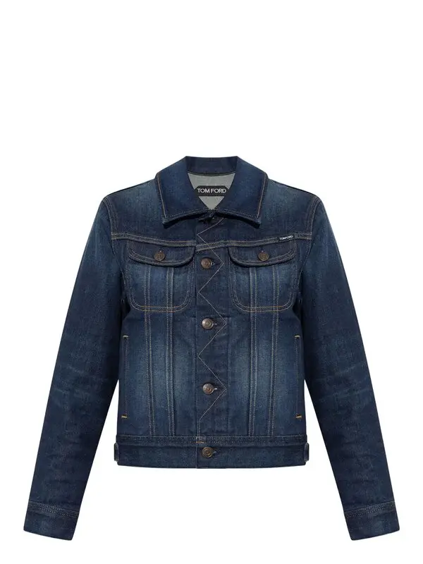 TOM FORD Denim Trucker Jacket - Navy Blue