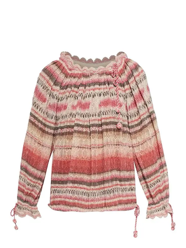 Isabel Marant Nalyna Striped Top - Pink