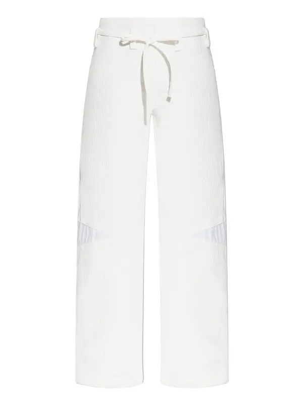 Tory Burch Combined Fabric Trousers - White