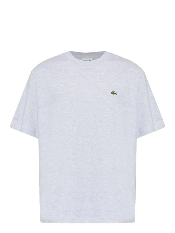 Lacoste T-shirt With Logo Patch - Grey