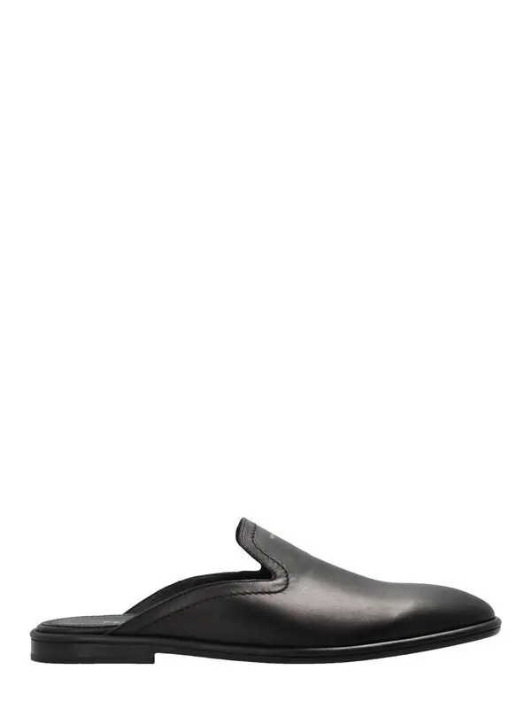 FERRAGAMO Leather 'tampa' Mules - Black
