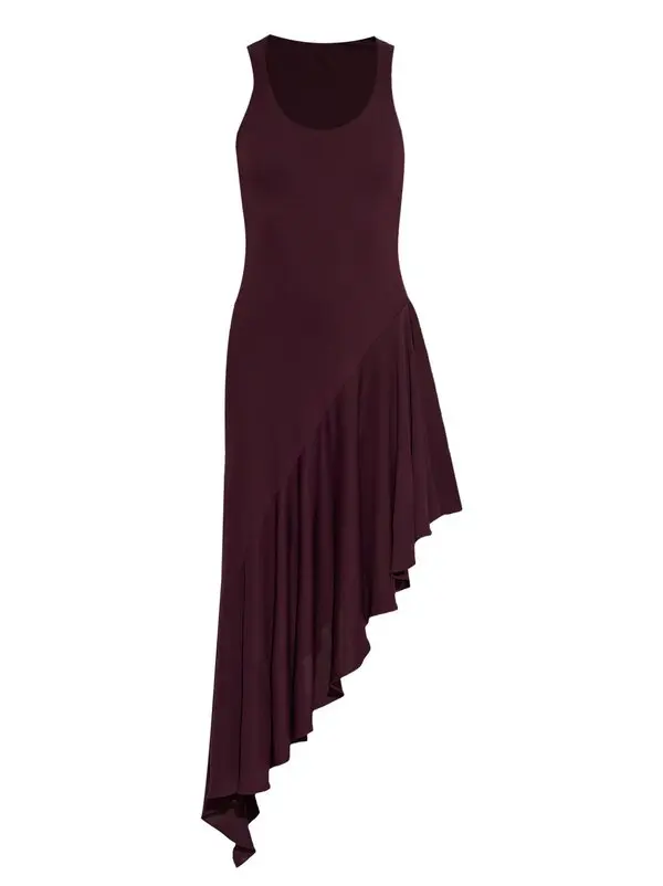 Alaïa Asymmetrical Strappy Dress - Purple