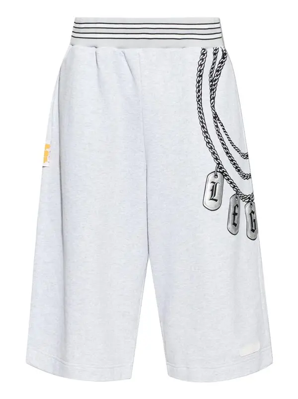 PDF Sweatshorts With Print - Grey