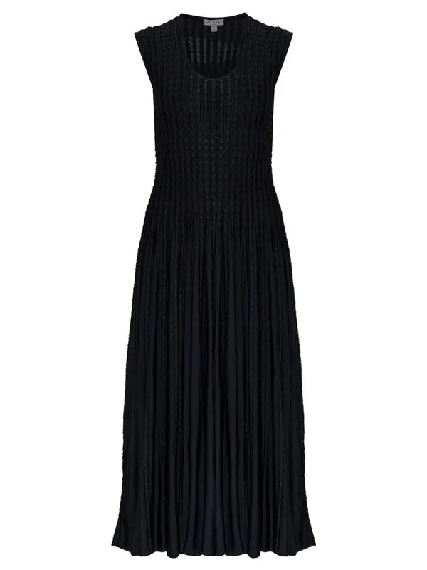 Alaïa Sleeveless Knit Dress - Navy Blue
