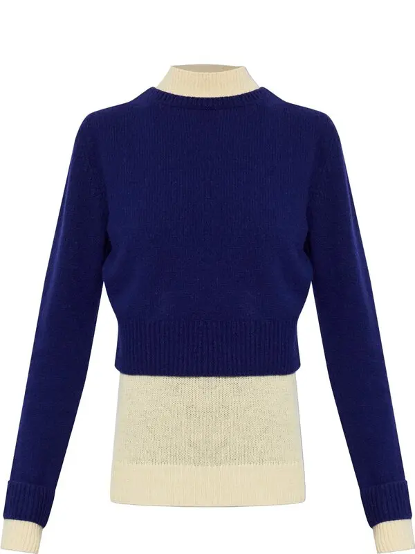 JIL SANDER Wool Sweater - Navy Blue