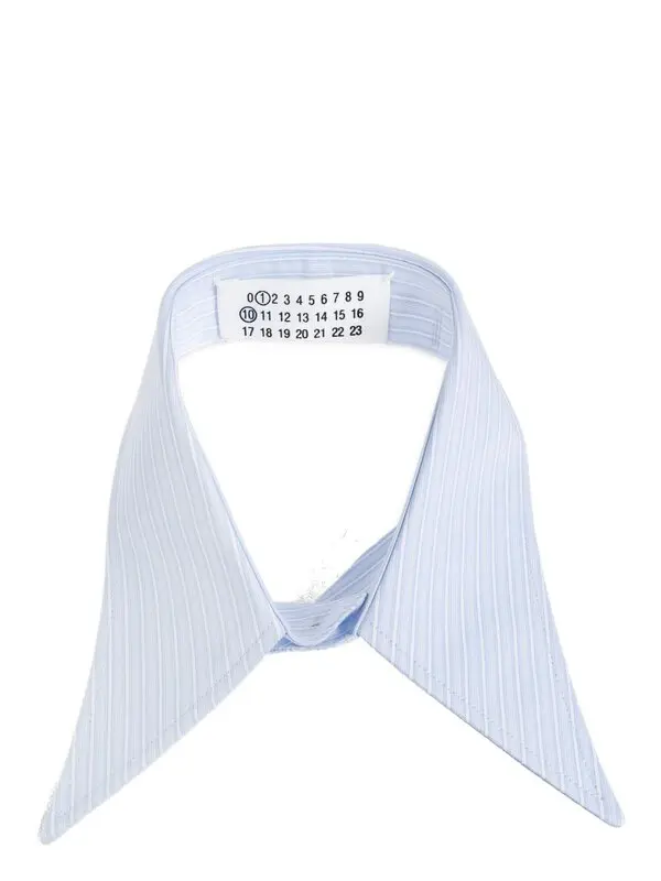 MAISON MARGIELA Cotton Collar With Elongated Lapels - Light Blue