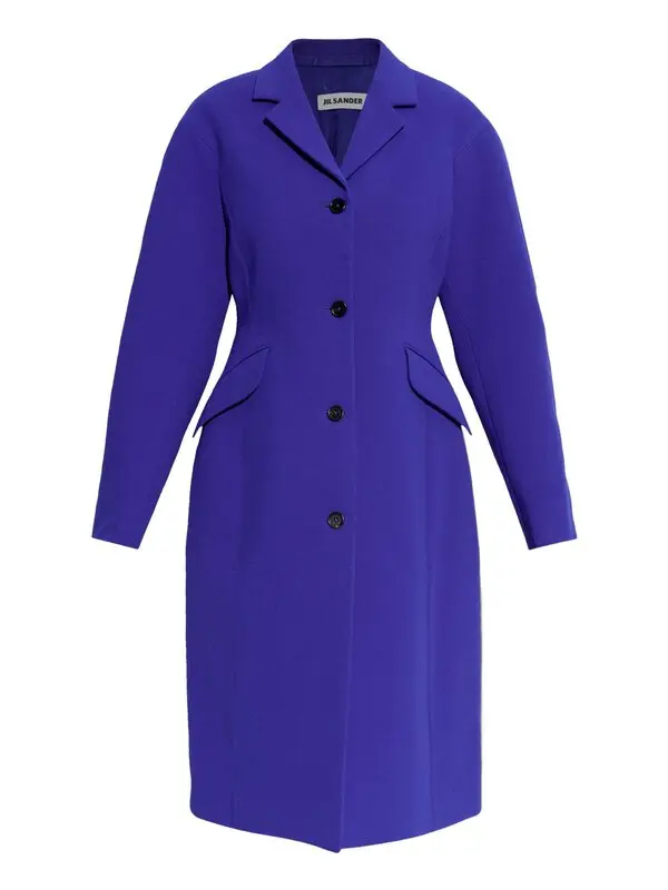 JIL SANDER Open-lapel Coat - Navy Blue