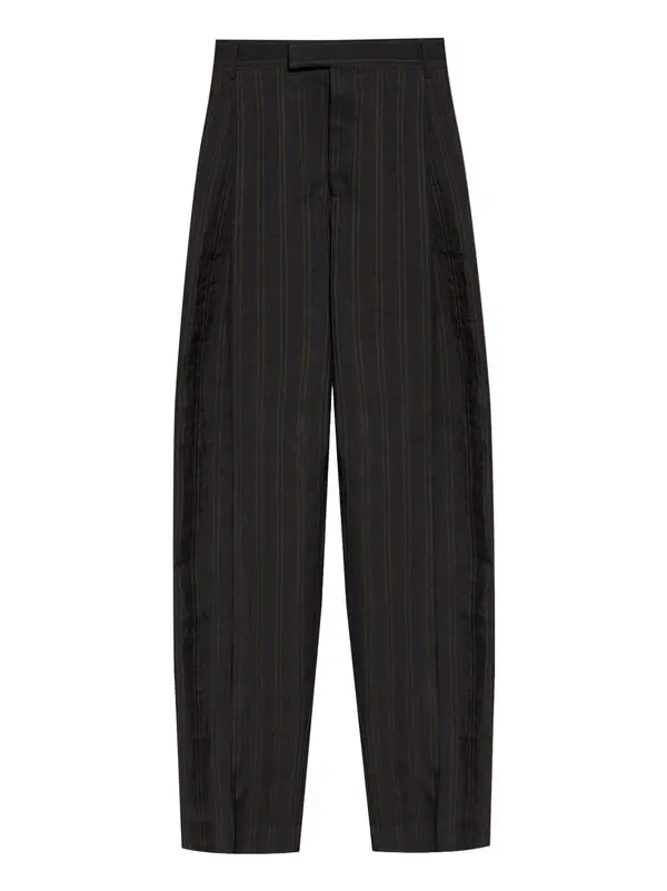 FERRAGAMO Striped Pattern Trousers - Brown