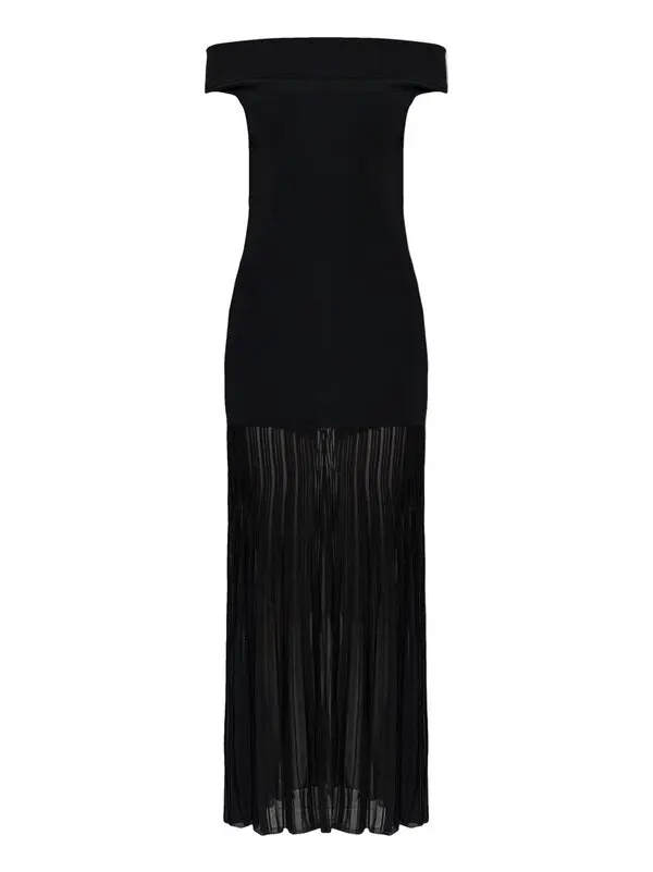 Michael Kors Dress With A Pleated Skirt - Black