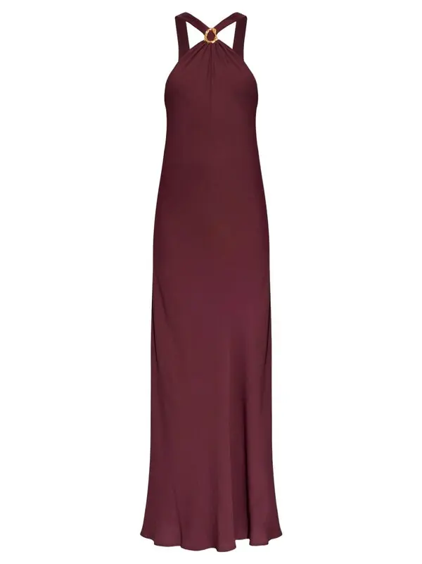 FORTE_FORTE Off-shoulder Maxi Dress - Burgundy