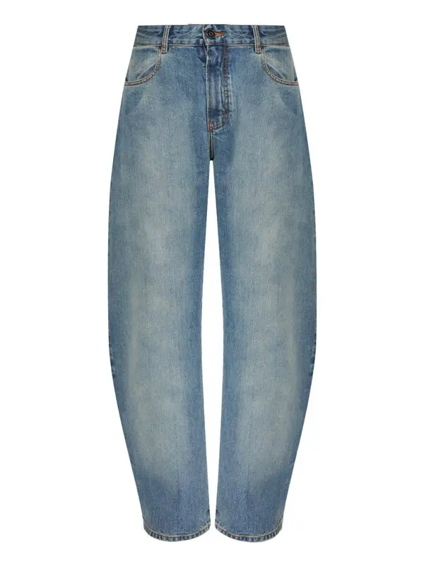Alaïa Jeans With Rounded Legs - Blue