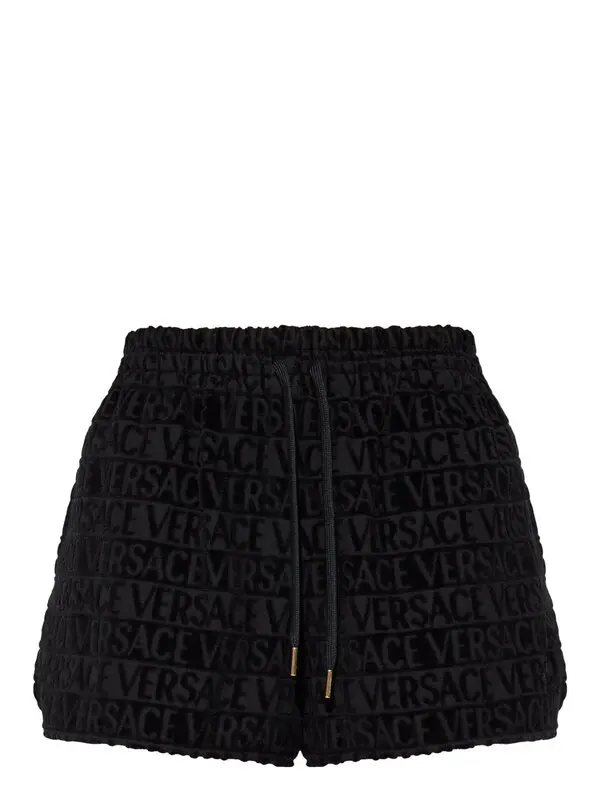 Versace Logo Shorts - Black